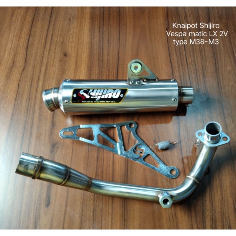 Jual Knalpot SHIJIRO Racing Vespa matic LX 2V type M38-M3 | Shopee ...