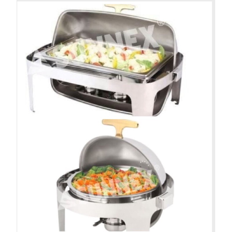 Jual Sunnex Roll Top Chafing Dish 6,8 Lt | Prasmanan Roll Top Bulat 6,8 ...