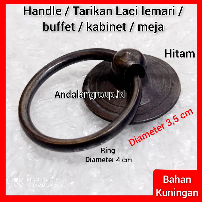 Jual Kerajinan - handle tarikan laci unik antik klasik ring kuningan ...