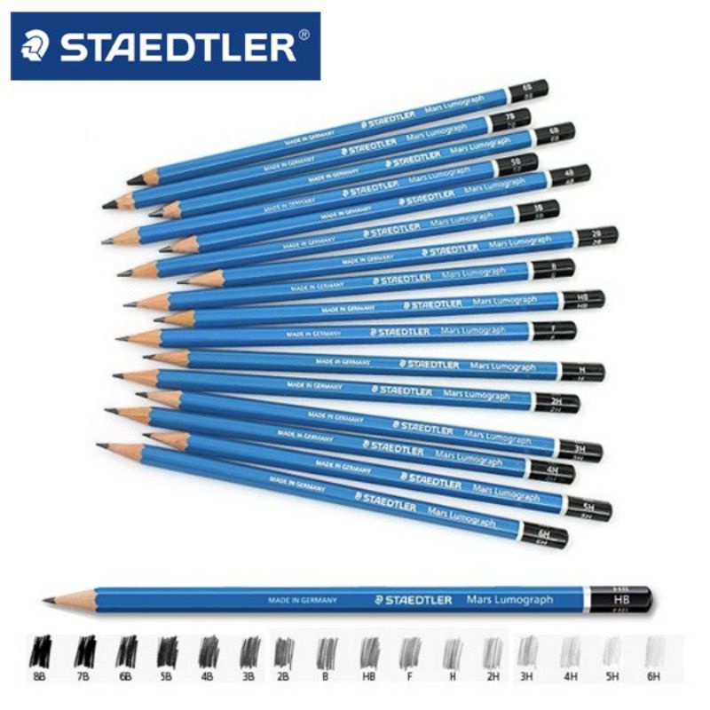 Jual Pensil Staedtler Mars Lumograph B,F,H,HB,2H,3H,4H,6H,2B,3B,4B,5B,6B,7B,8B,9B Pensil ...