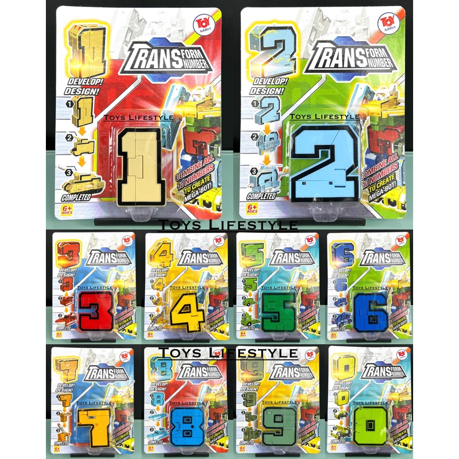 Jual CLEARANCE SALE!! Mainan Edukasi Toy Addict Angka Nomor Transform ...