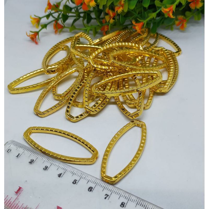 Jual Ring lonjong dan Ring kotak 5Cm gold | Shopee Indonesia