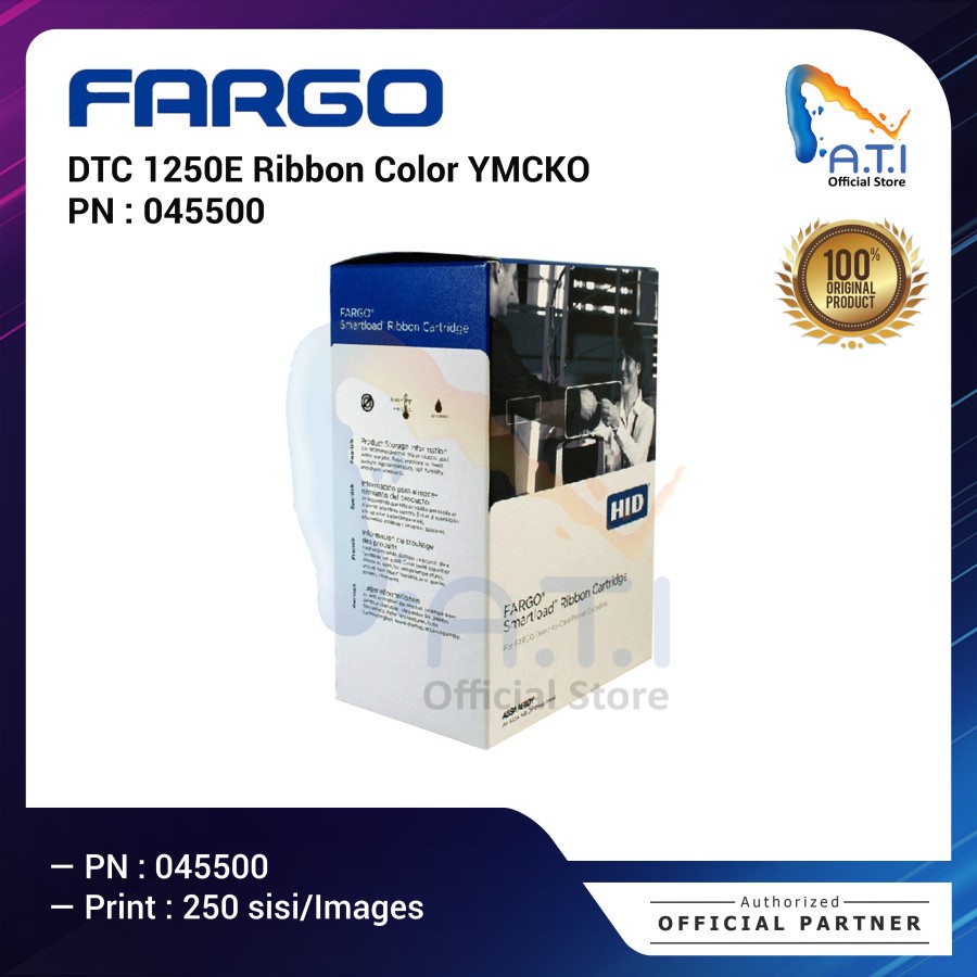 Jual FARGO DTC 1250E Ribbon Color YMCKO Warna 1250e (PN : 045500 ...