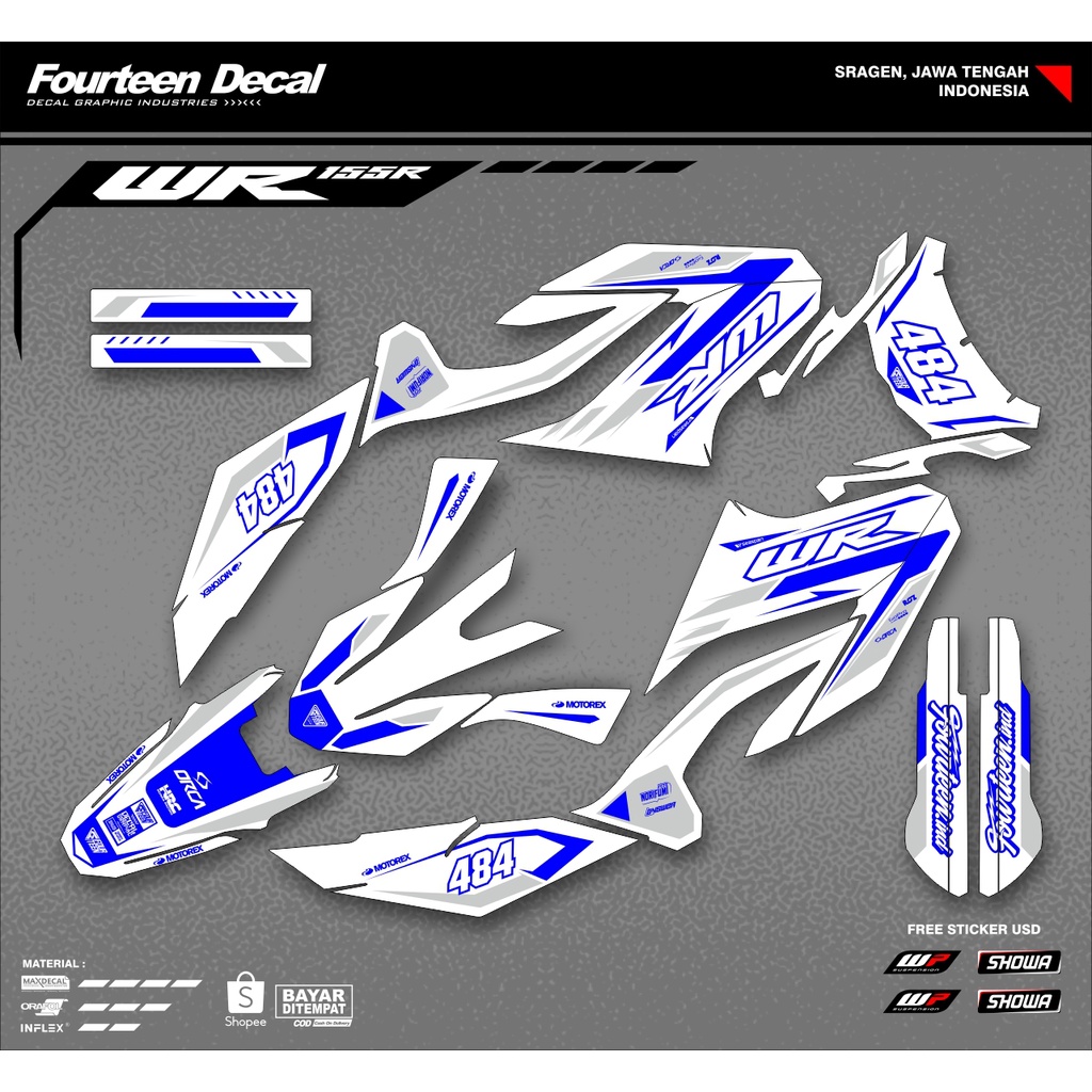 Jual DECAL WR 155 - stiker dekal motor yamaha wr 155 13 | Shopee Indonesia
