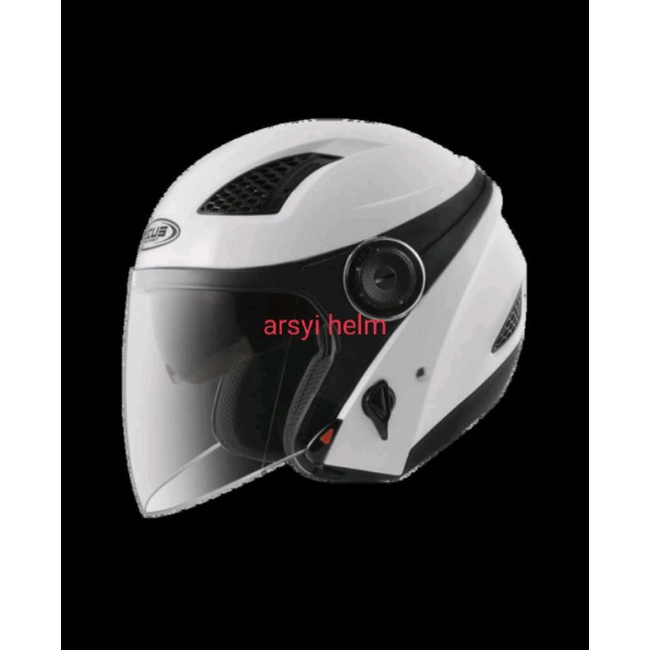 Jual HELM ZEUS 610 WHITE HALLFACE _DOBEL VISOR | Shopee Indonesia