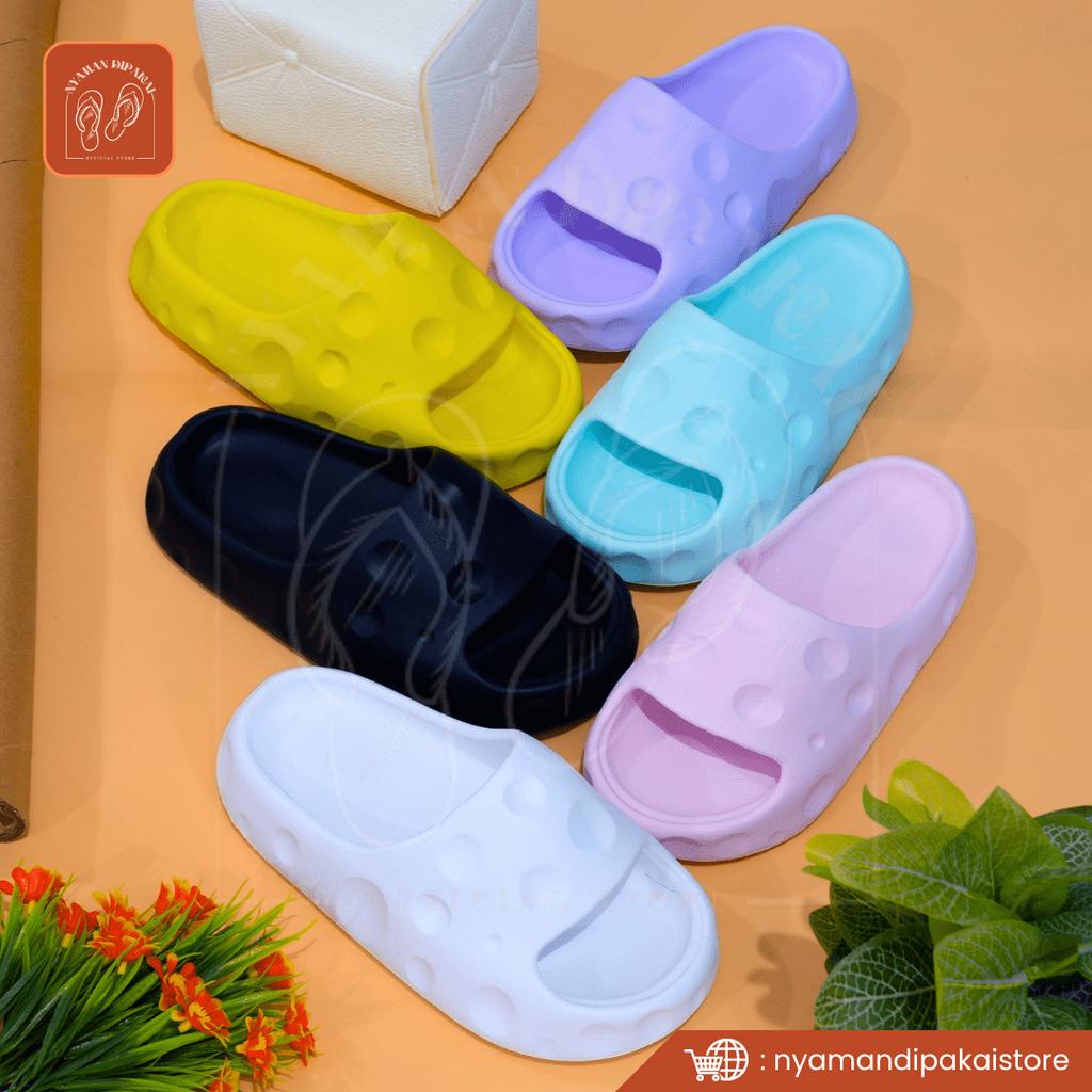 Jual SANDAL SLOP WANITA JELLY MODEL SPON/SPONGE SENDAL SLOP WANITA NEW ...