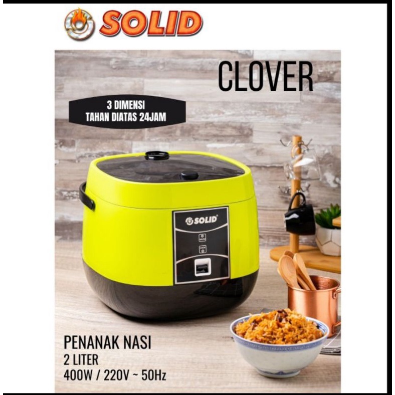 Jual Rice Cooker 2 Liter / RICE COOKER SOLID CLOVER 2 LITER | Shopee ...