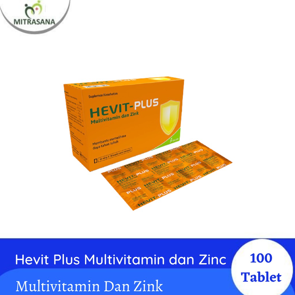 Jual Hevit Plus Multivitamin Dan Zinc 1 Box | Shopee Indonesia