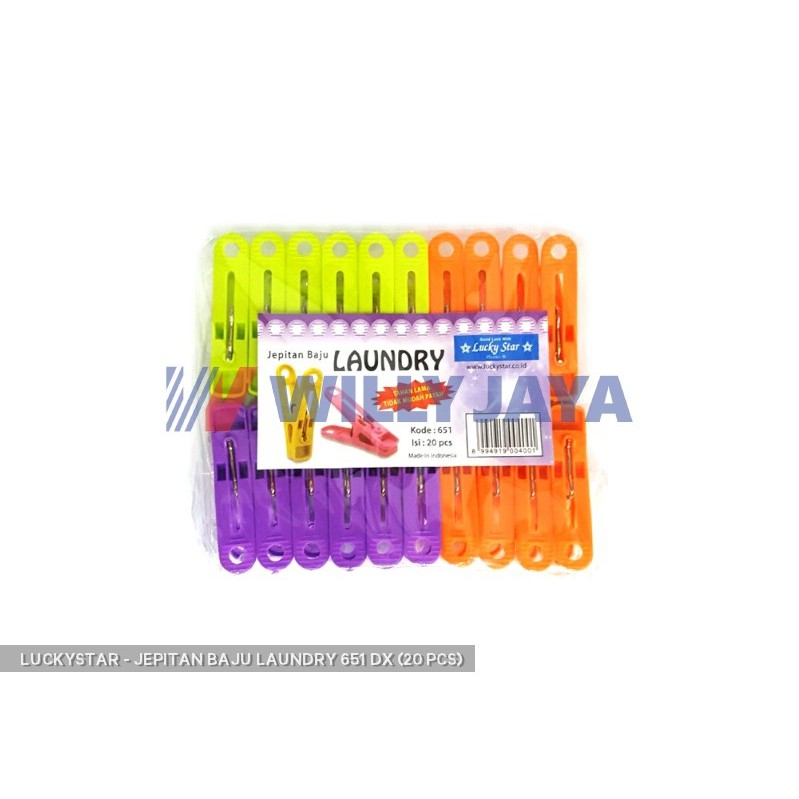 Jual Jepitan Penjepit Baju Kain Laundry - 651 Lucky Star | Shopee Indonesia
