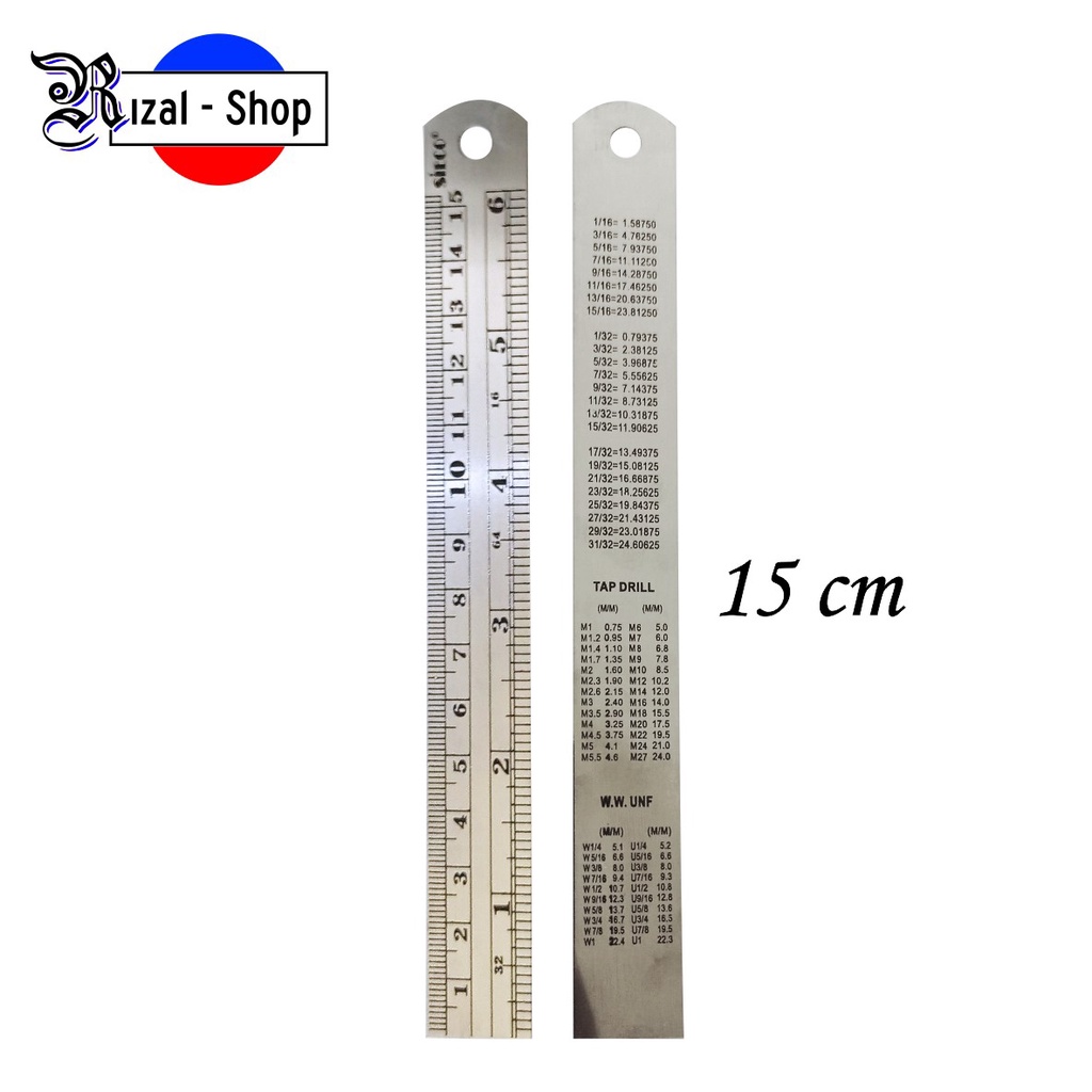 Jual Penggaris Besi Stainless Steel 15 cm Tipis | Shopee Indonesia