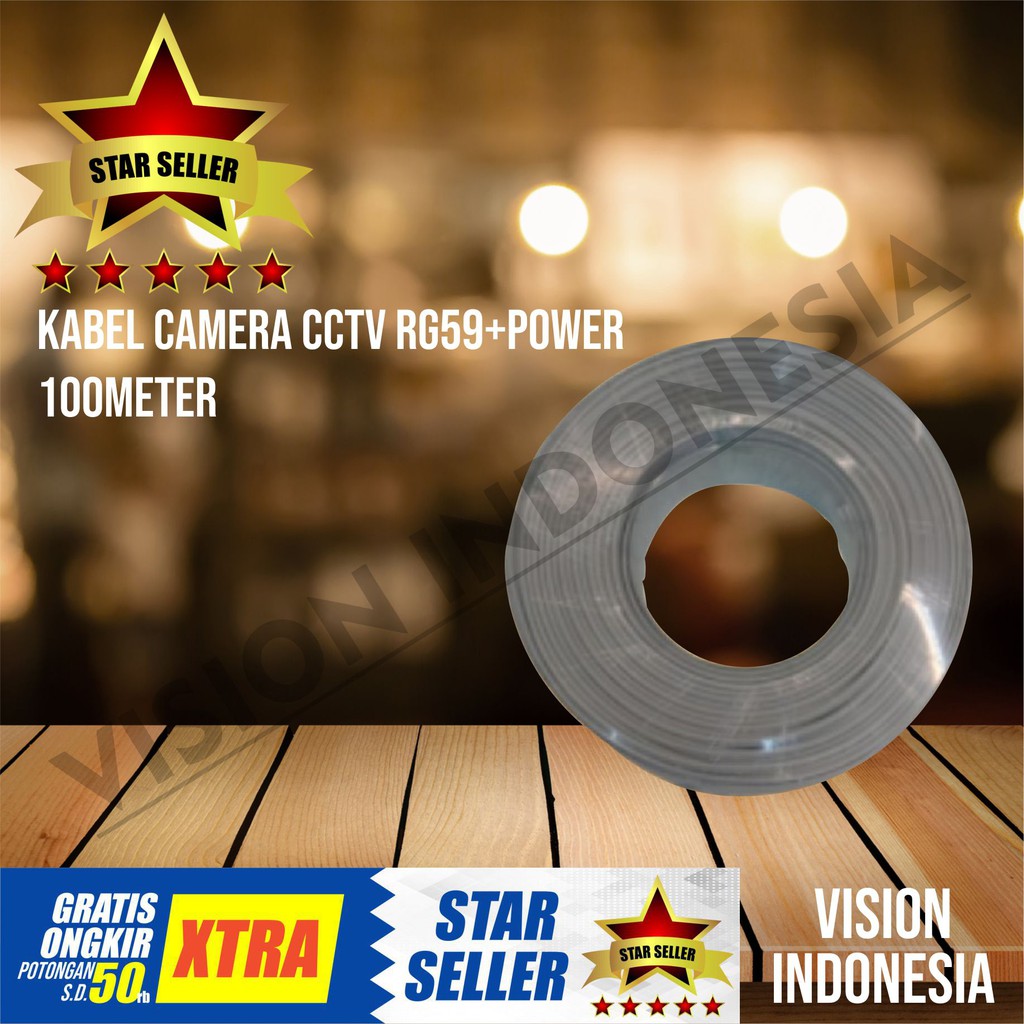 Jual Kabel Camera Cctv Rg59+power 100meter | Shopee Indonesia