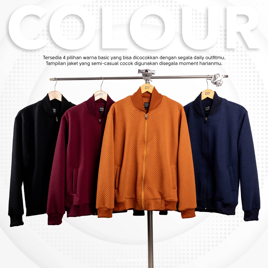 Jual Evernext - Jaket Basic Comfy Pria Jaket Polos Pria Bomber Pria ...