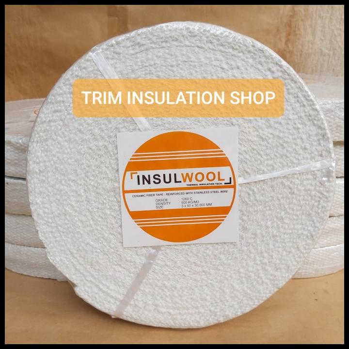 Jual Insulation Insulwool Ceramic Fiber Tape Lebar 50 Mm | Shopee Indonesia