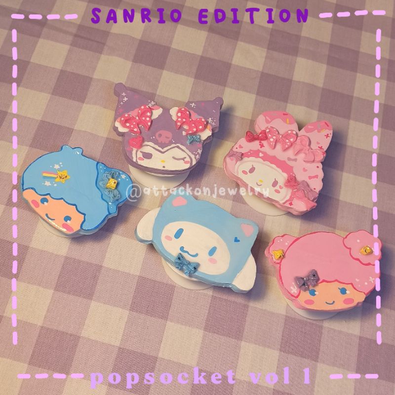 Jual Sanrio Popsocket HANDMADE ORIGINAL BY AttackonJewelry clay ...