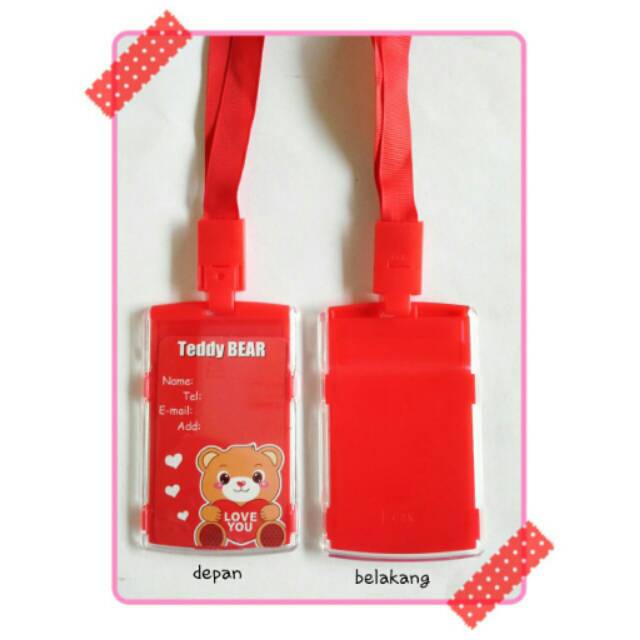 Jual Name tag / gantungan nama / id card warna merah | Shopee Indonesia