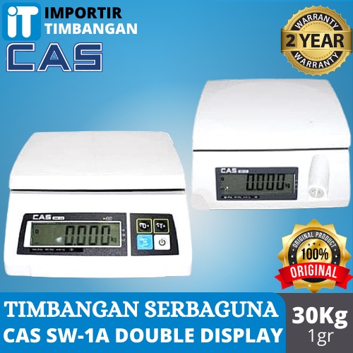 Jual TIMBANGAN DIGITAL CAS SW - 1A DOUBLE DISPLAY SERBAGUNA TELUR TEPUNG BERAS TOKO WARUNG ...
