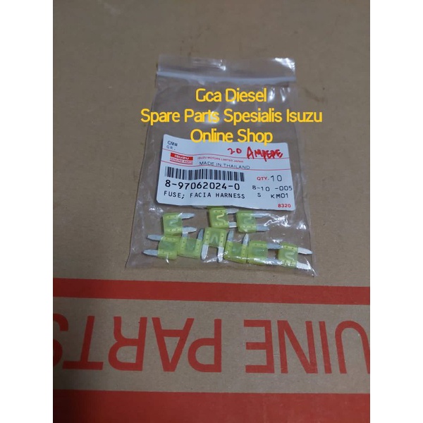 Jual Fuse sekering skering 10 15 20 ampere dmax 4JJ 4JJ1 Asli | Shopee ...
