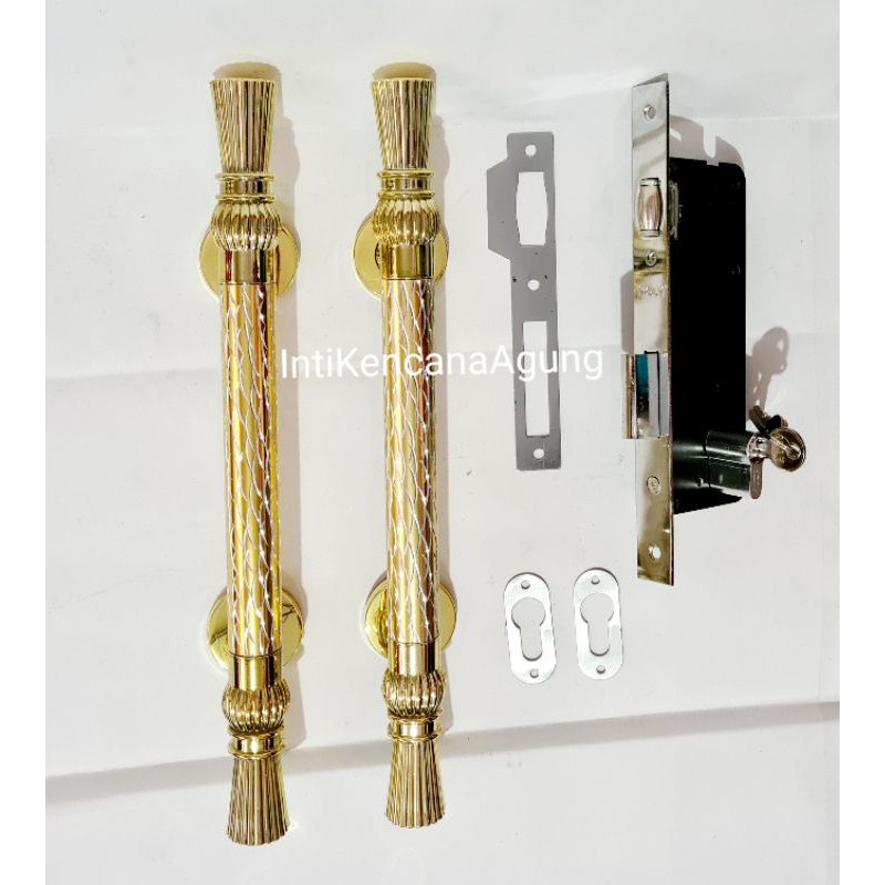 Jual 1 set (2pcs) pull handle pintu tarikan pintu sisik gold + 1set ...