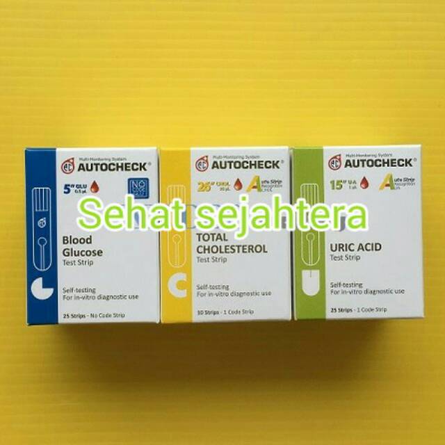 Jual Paket strip autocheck kolestrol asam urat gula darah | Shopee ... Jual Paket strip autocheck kolestrol asam urat gula darah | Shopee ...