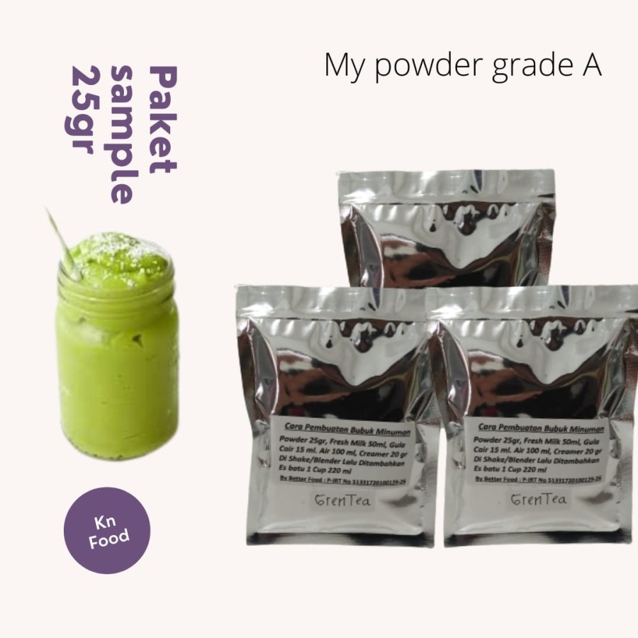 Jual Paket Sampel 25 Gram My Powder Grade A Green Tea. | Shopee Indonesia