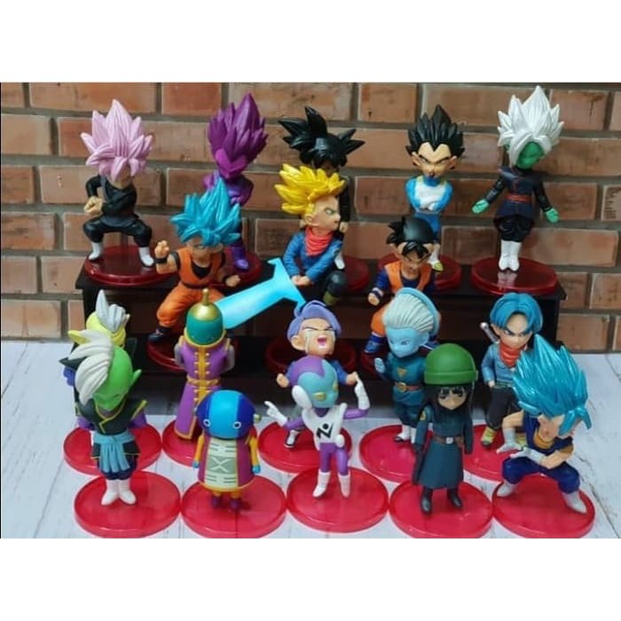 Jual Action figure dragon ball set mini son goku trunks vegeta gohan ...