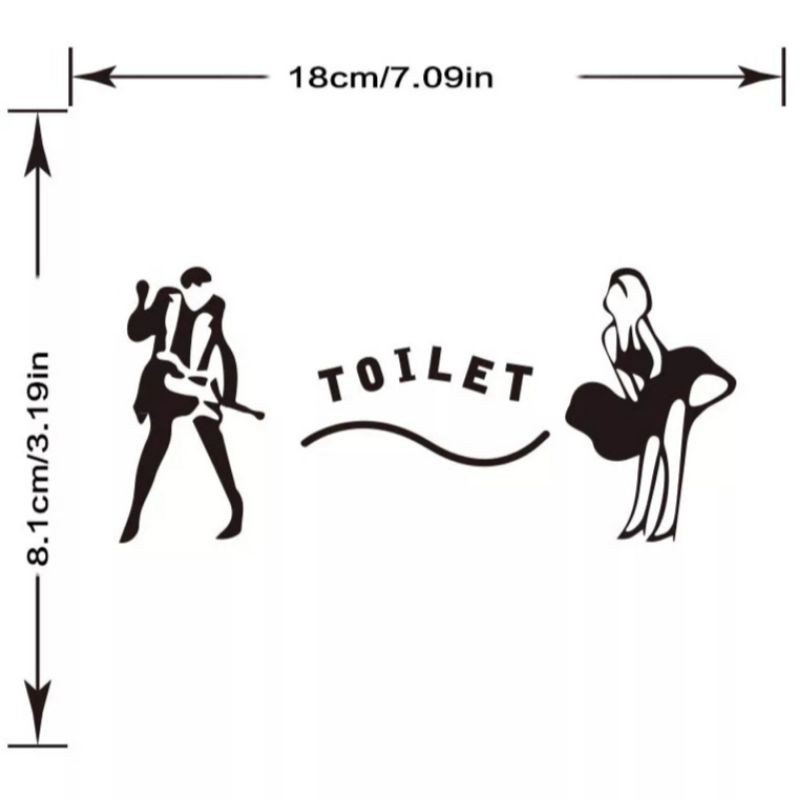 Jual Stiker Dinding Toilet Wall Cutting Sticker Pintu Toilet Kamar ...