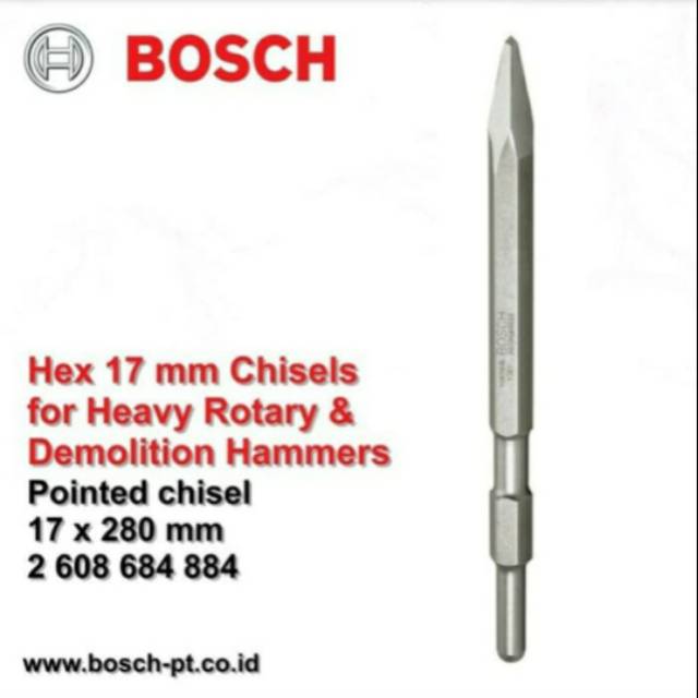 Jual Mata Jack Hammer BOSCH Hexagon Lancip 17x280 | Shopee Indonesia