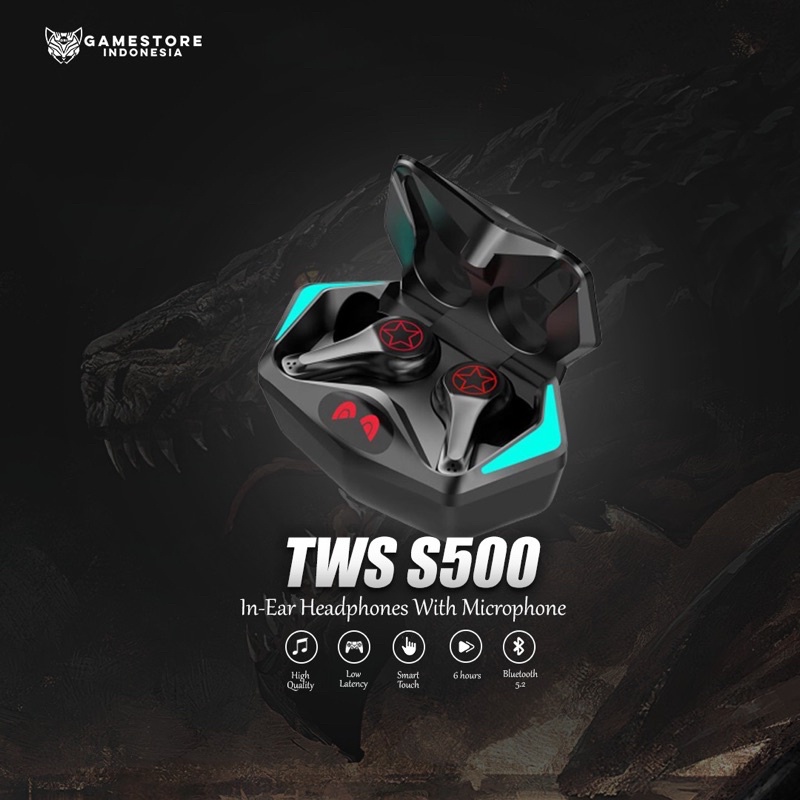 Jual S500 Earphone TWS LED Rgb, Earbud Nirkabel dengan Fitur LED ...