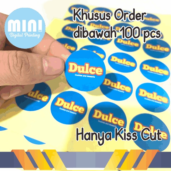Jual CETAK STIKER CHROMO BULAT MINIM QUANTITY / LABEL BULAT LABEL NAMA ...
