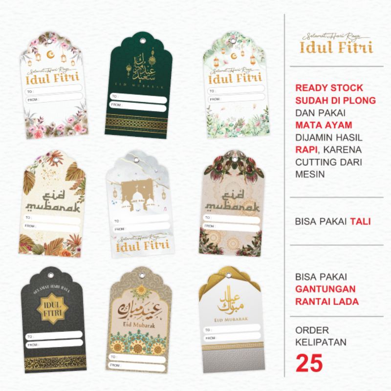 Jual Hangtag cutting idul Fitri READY STOCK bisa custom gantungan tali ...