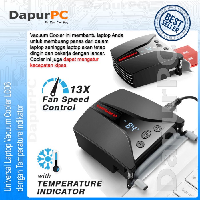 Jual Universal Laptop Vacuum Cooler LC06 dengan Temperature Control | Shopee Indonesia