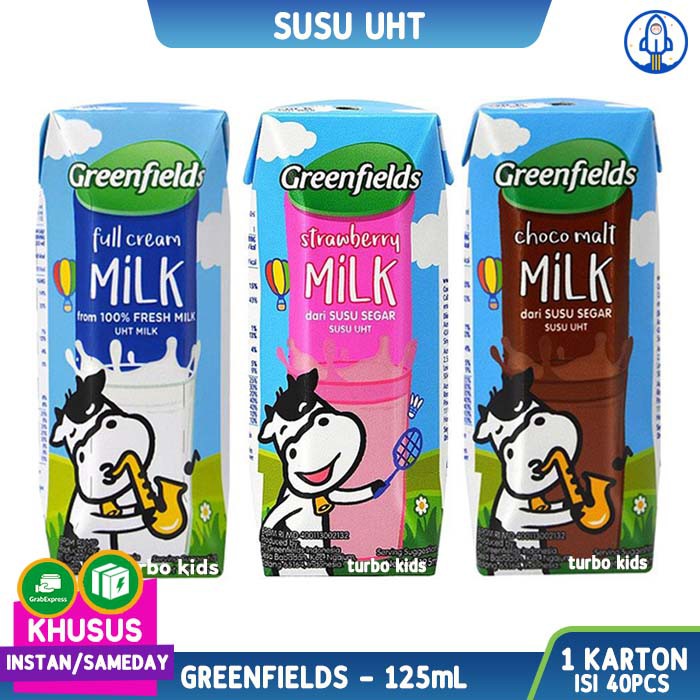 Jual Susu GREENFIELDS UHT 125 mL x 40pcs | Shopee Indonesia