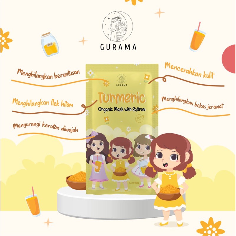 Jual [Gurama] Masker Organik With Saffron 15gr | Shopee Indonesia