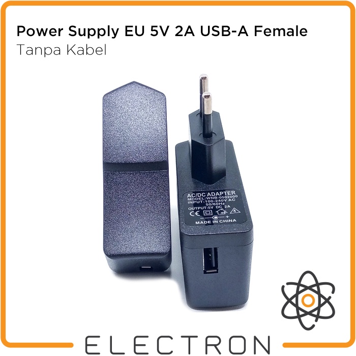 Jual Power Supply EU 5V 2A USB-A Female Charger Adaptor DC Batok 5V2A PSU | Shopee Indonesia