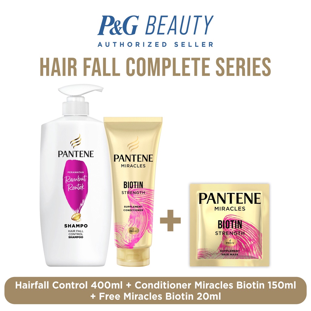 Jual Pantene Paket Perawatan Rambut Rontok - Shampoo HF 400ml+Miracles ...