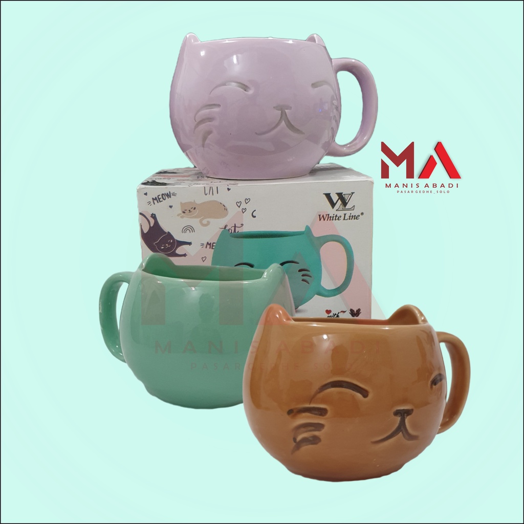 Jual Gelas Kucing | Mug Kucing Unik | Gelas Mug Kucing | Mug Lucu ...