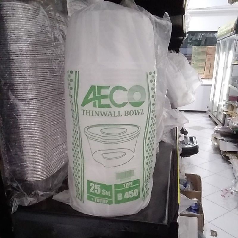 Jual aeco thinwall cup plastik bulat 450ml 25pcs | Shopee Indonesia