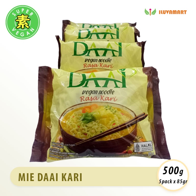 Jual DAAI Mie Instant Kari (1 Pack isi 5 Bks 85gr) / DA AI noodle ...