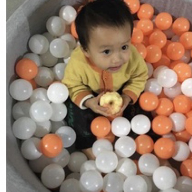 Jual MANDI BOLA AQUATIC PREMIUM ORANGE PUTIH 100 pcs - mainan anak anak ...