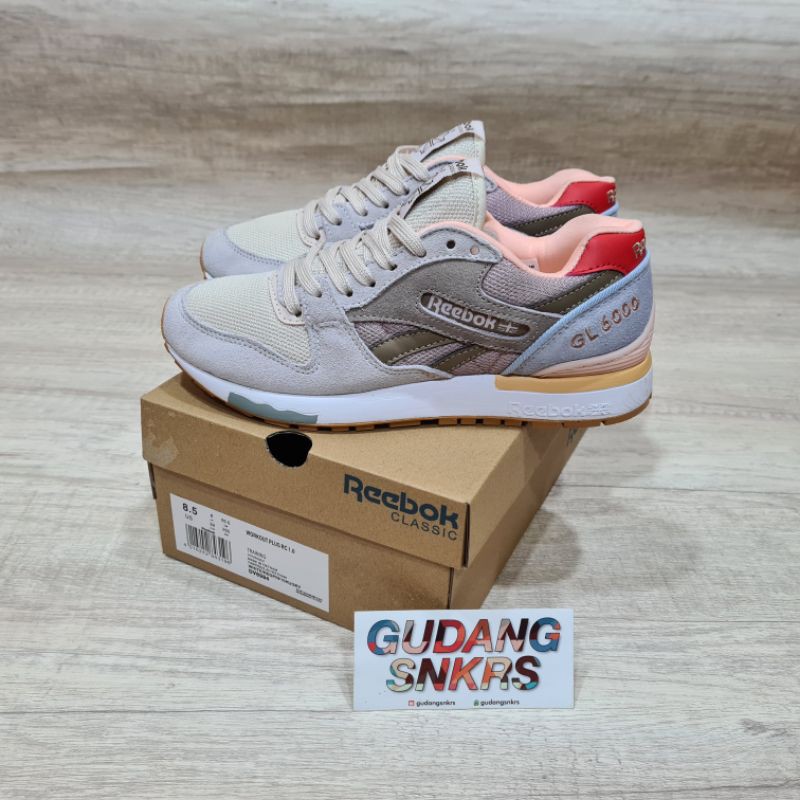 Jual Sepatu Reebok GL 6000 Brown Pink Original 100% | Shopee Indonesia