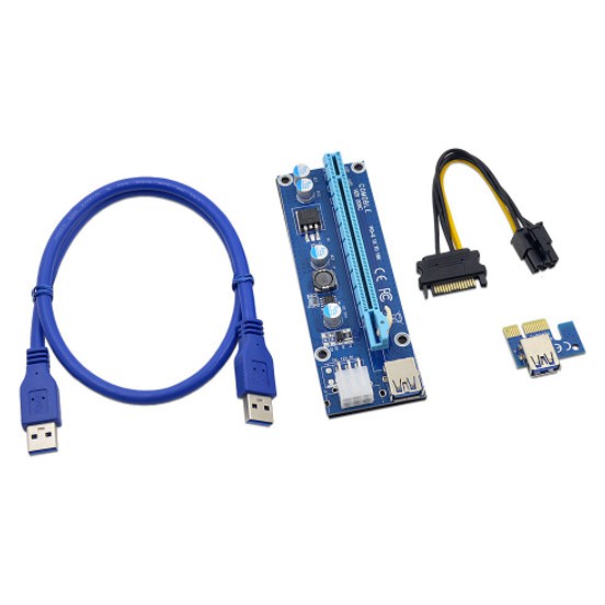 Jual PCI riser card 6 pin VER 006c PCI-E 1X TO 16X USB 3.0 | Shopee Indonesia