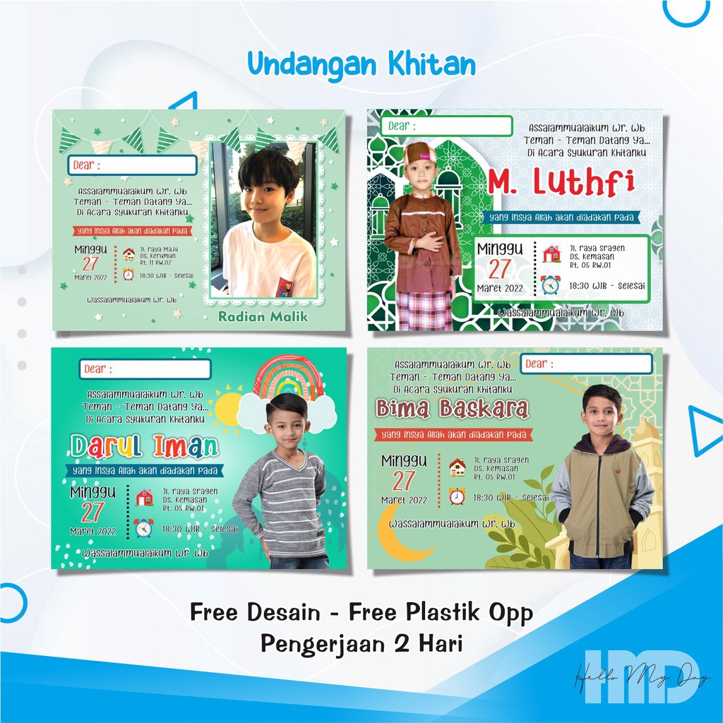 Jual Undangan Khitan Invitation Card | Shopee Indonesia