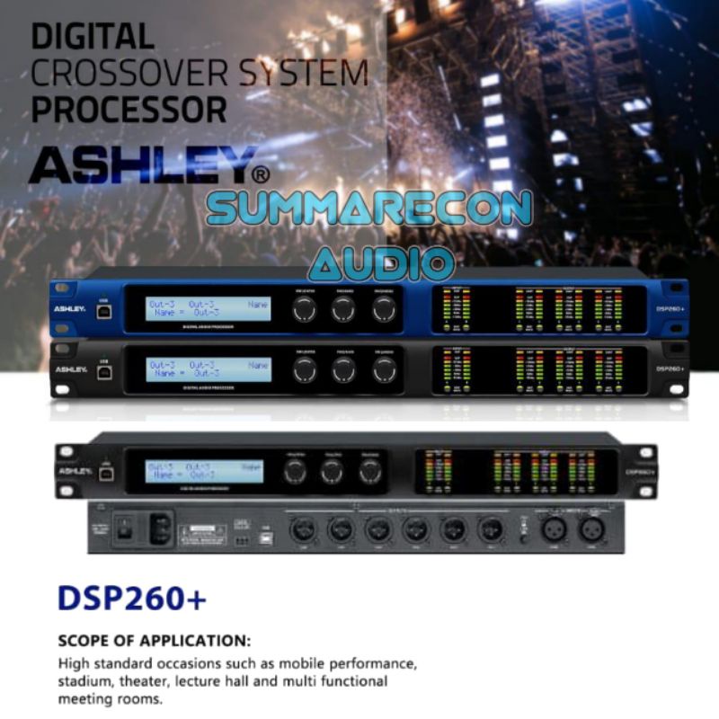 Jual CROSSOVER DIGITAL PROCESSOR ASHLEY DSP 260+ ORIGINAL 2 IN 6 OUT ...