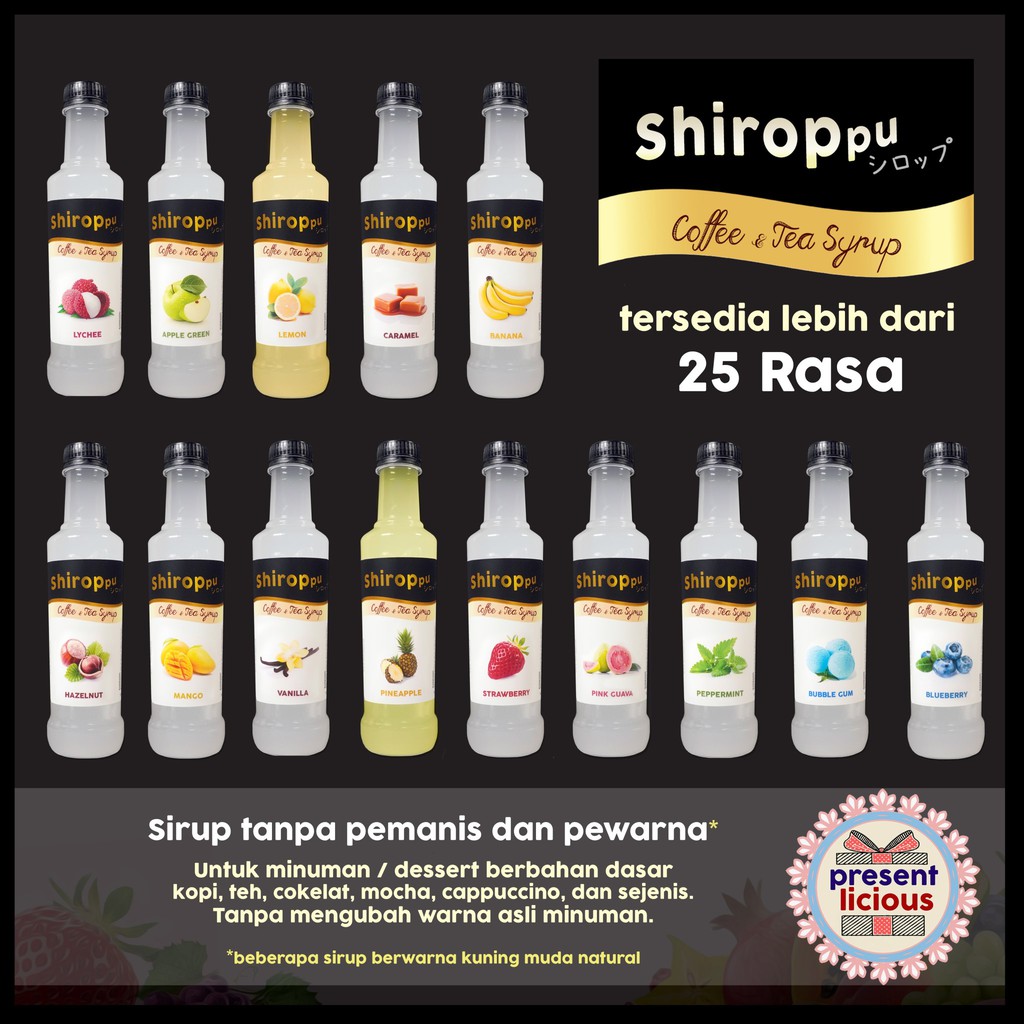 Jual Shiroppu Coffee And Tea Syrup 350 Ml Sirup Tanpa Warna Dan