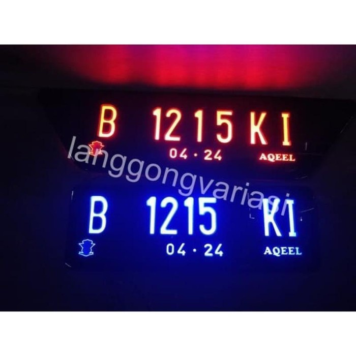Jual Variasi plat nomor lampu led nyala di angka custom Toyota Harrier ...
