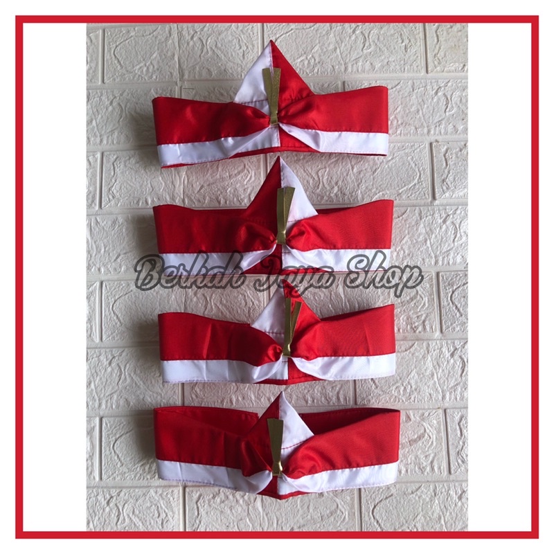 Jual IKET KEPALA MERAH PUTIH TERBARU (TALI KUNING EMAS) | Shopee Indonesia