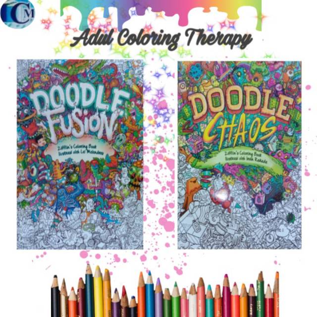 Jual Mewarnai Dewasa : Adult Coloring Book Doodle Chaos & Doodle Fusion ...