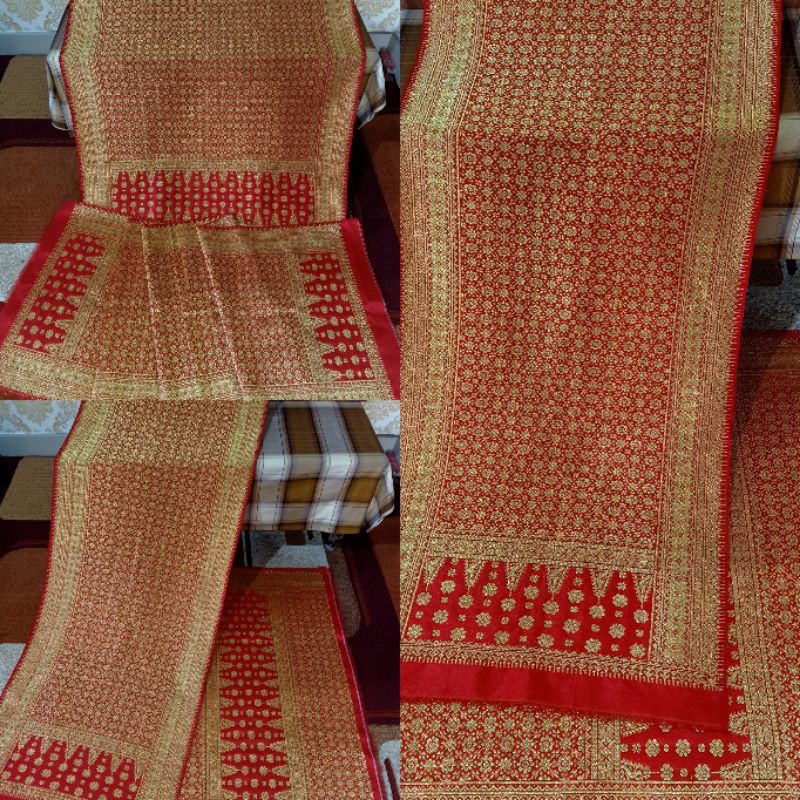 Jual SONGKET PALEMBANG ASLI MOTIF LEPUS MERAH CABE | SONGKET PALEMBANG ASLI TENUN | Shopee Indonesia