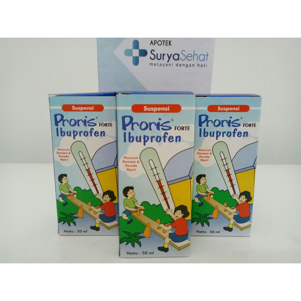 Jual PRORIS FORTE SUSP Penurun Demam dan Pereda Nyeri 50 ml | Shopee ...