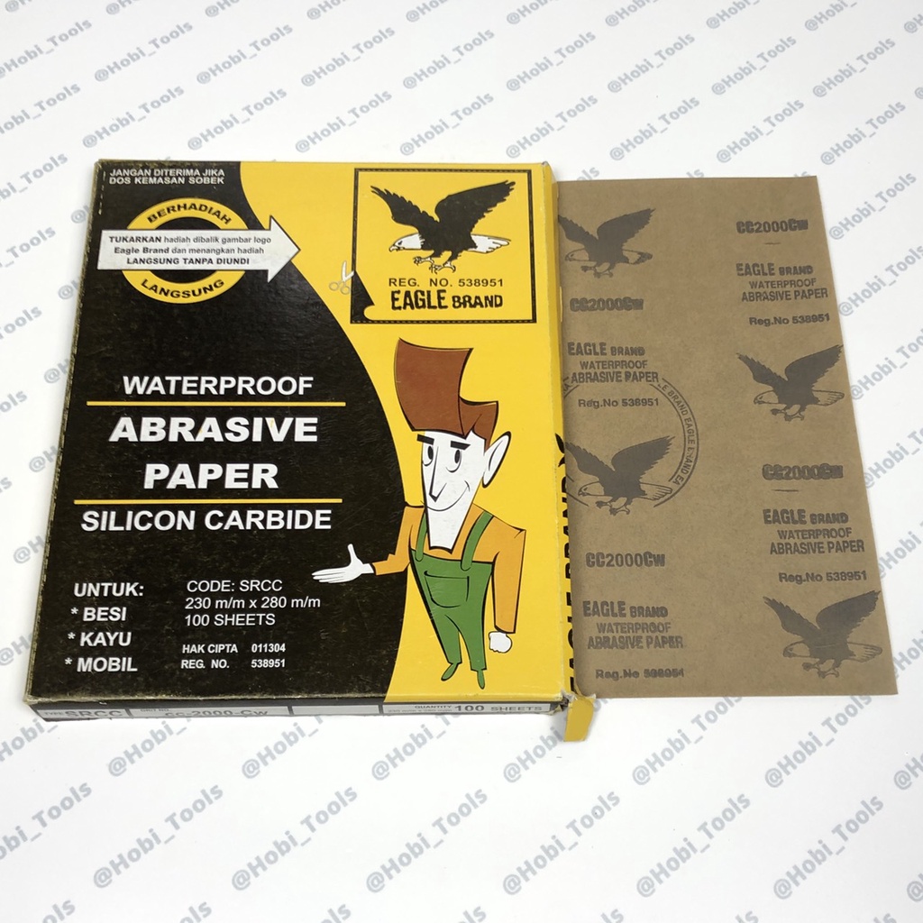 Jual EAGLE AMPLAS DUCO GRIT 2000 - SILICONE CARBIDE SANDPAPER 2000 GRIT ...